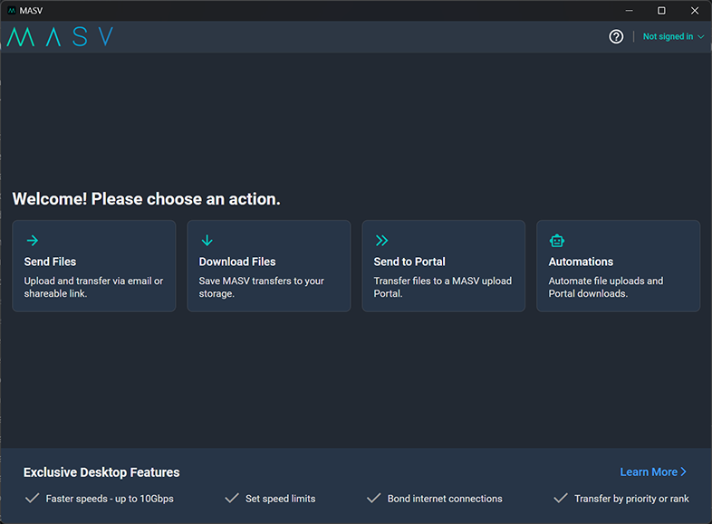 How to send files using MASV