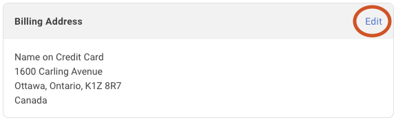 How to change your MASV billing address