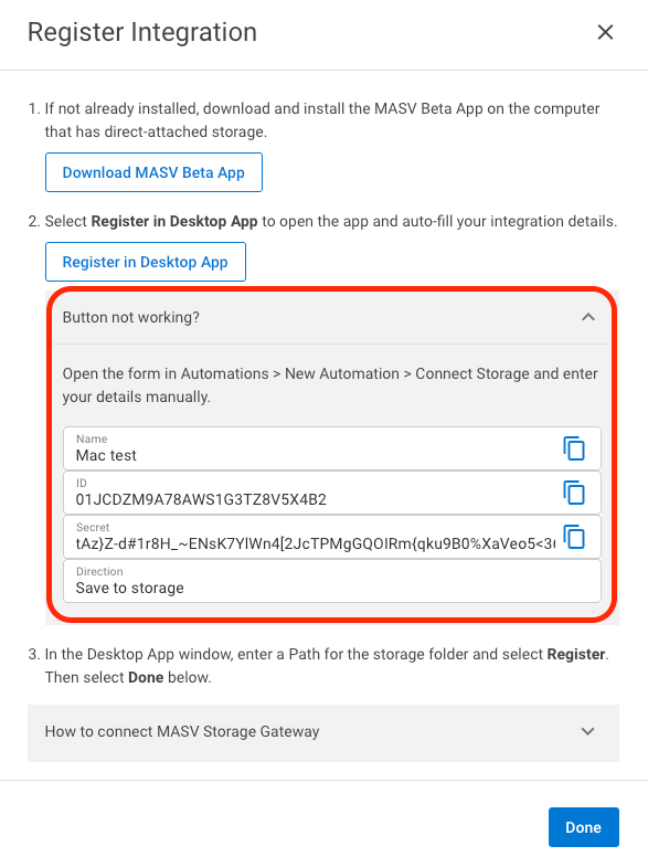 How to connect desktop mounted storage