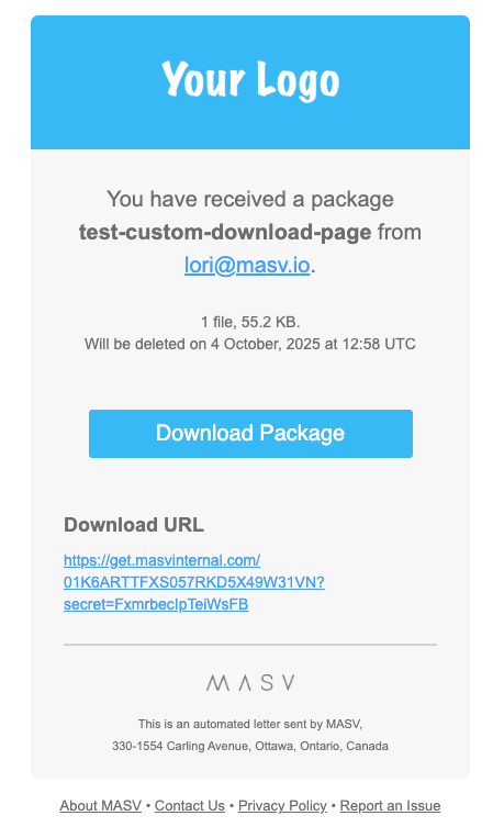How to customize MASV download pages with your brand