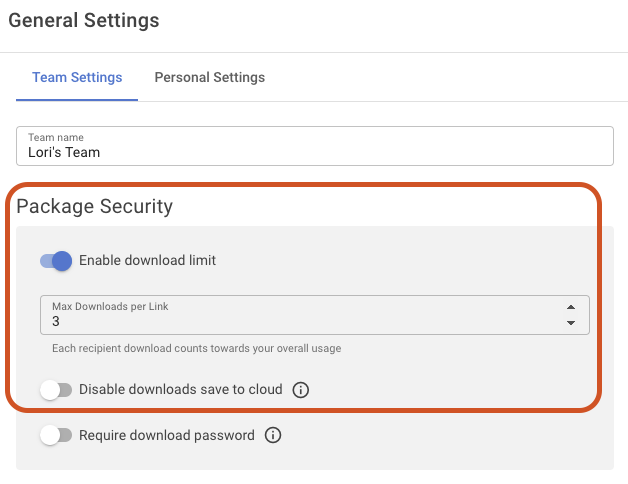 How to set download limits in MASV