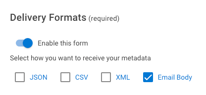 How to design a form to collect metadata