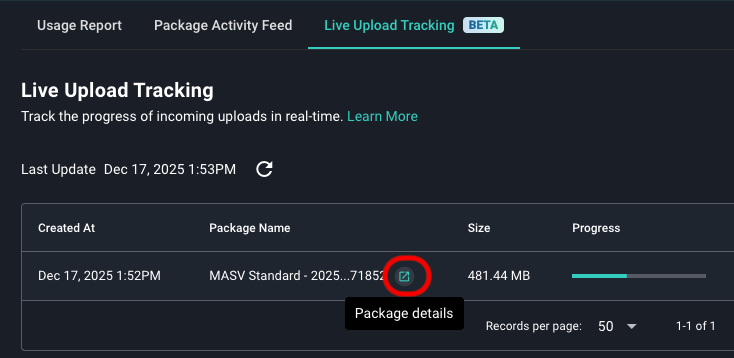 How to cancel an incoming package upload