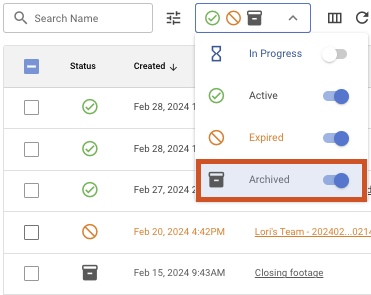 How do I archive records and find archived files?